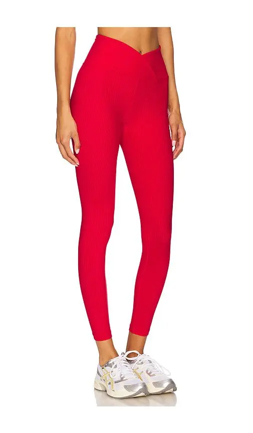 Year Of Ours Ribbed Veronica Legging In Red