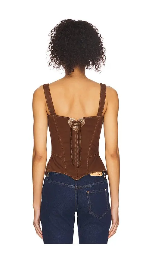 UNDERSTATED LEATHER Cowhide Bustier