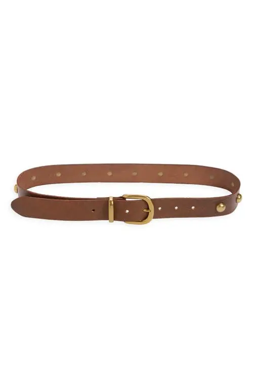 Free People Rhodes Studded Leather Belt - Cognac