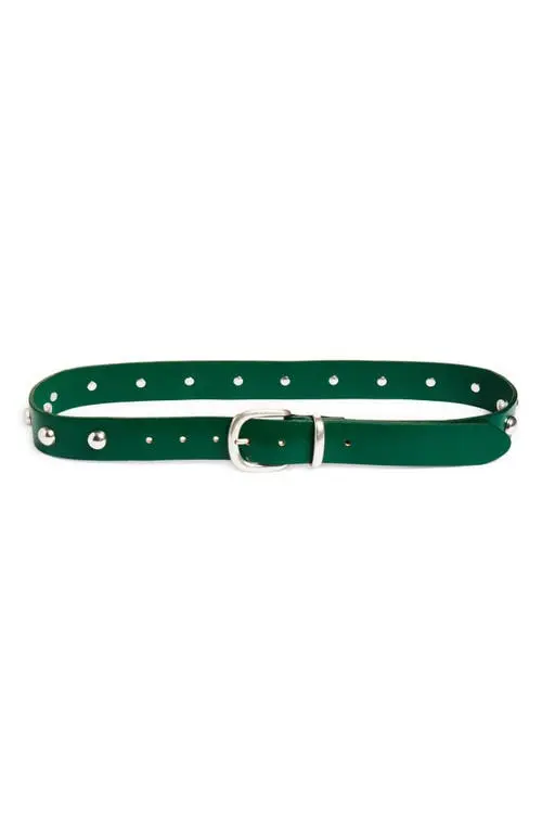 Free People Rhodes Studded Leather Belt - Emerald