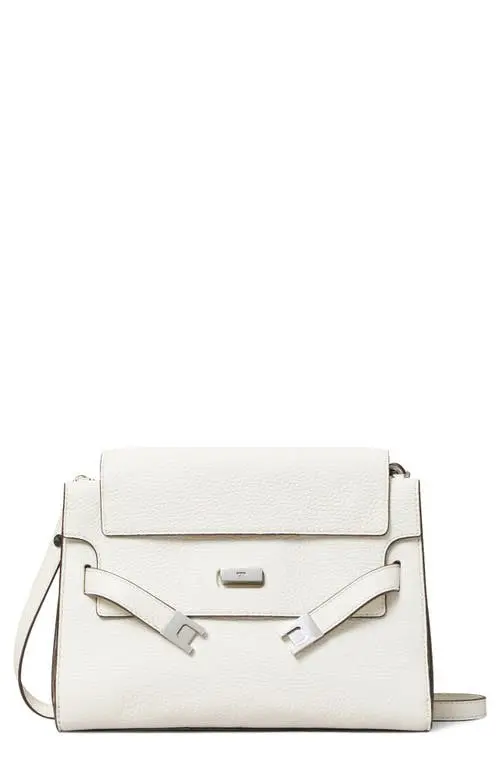 Tory Burch Large Lee Radziwill Pebble Leather Shoulder Bag - Ivory