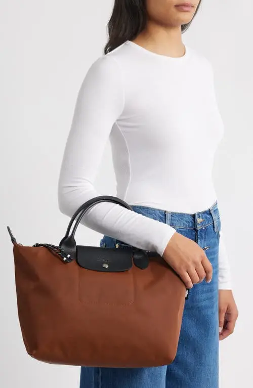 Longchamp Large Le Pliage Energy Recycled Canvas Hobo Bag - Chocolate