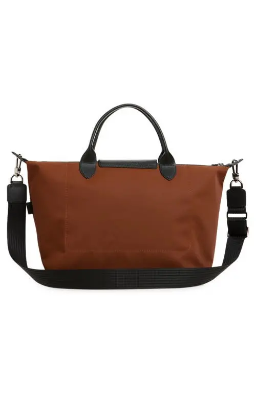 Longchamp Large Le Pliage Energy Recycled Canvas Hobo Bag - Chocolate