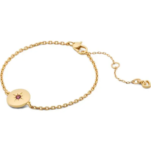 Kate Spade New York Peace Charm Bracelet - Pink/ Gold