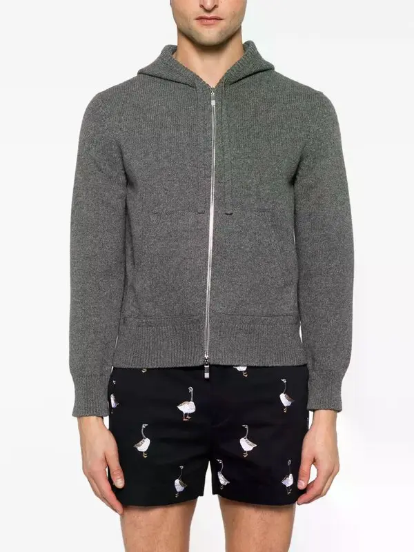 Thom Browne Intarsia Zip-up Hoodie