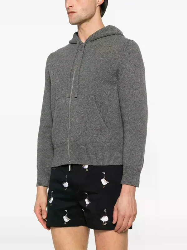 Thom Browne Intarsia Zip-up Hoodie