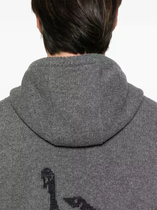Thom Browne Intarsia Zip-up Hoodie