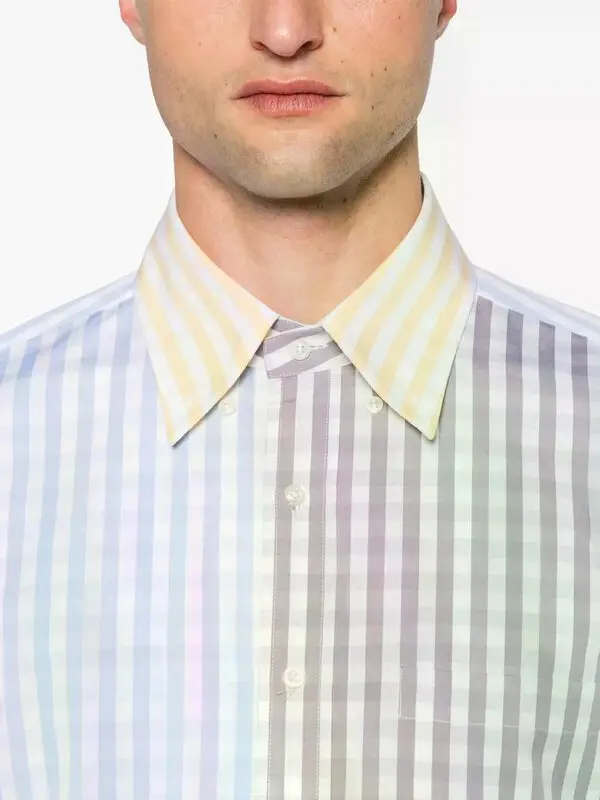 Thom Browne Gingham-check Poplin Shirt - Blue
