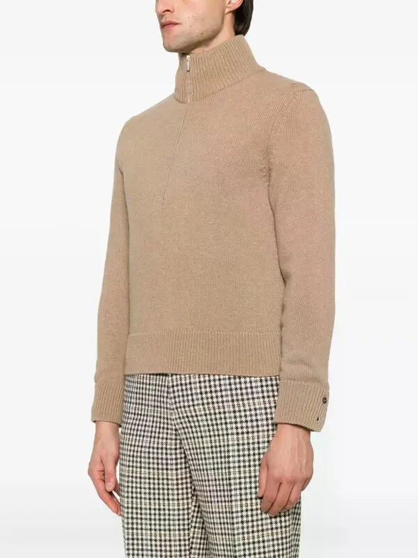 Thom Browne Intarsia Half-zip Sweater