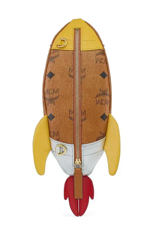 Mcm Visetos Rocket Crossbody - Brown