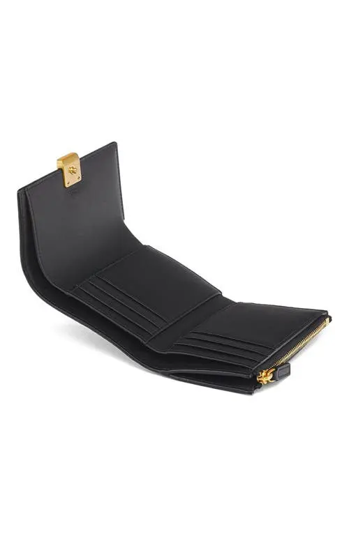 Mcm Aren Trifold Wallet In Visetos - Black