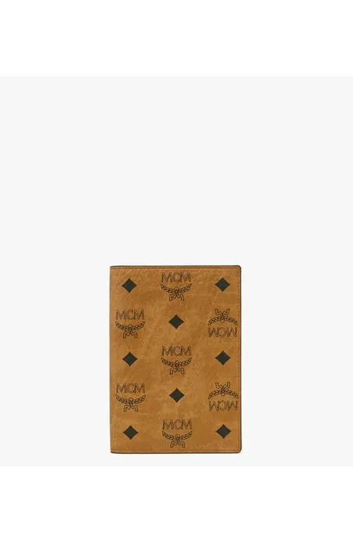 Mcm Ottomar Passport Holder In Visetos - Brown