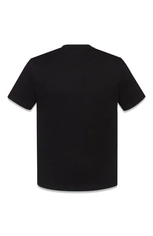 Mcm Essential Logo Print T-shirt In Organic Cotton - Black