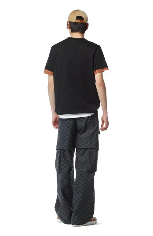 Mcm Essential Logo Print T-shirt In Organic Cotton - Black