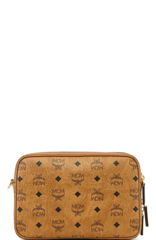 Mcm Diamond Camera Bag In Visetos - Brown