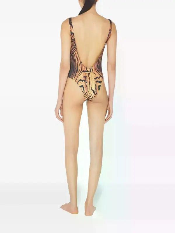 JEAN PAUL GAULTIER Graphic Print Swimsuit - Black