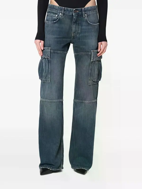 Balenciaga Logo-patch Straight-leg Jeans