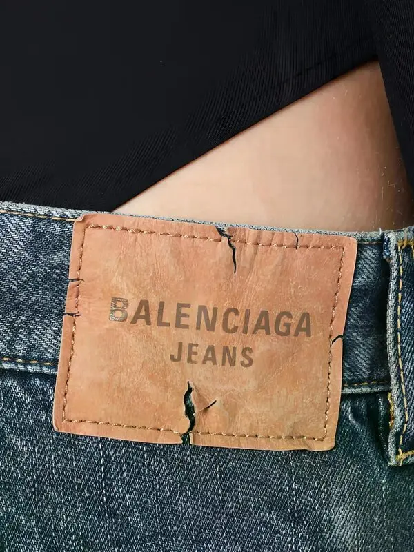 Balenciaga Logo-patch Straight-leg Jeans