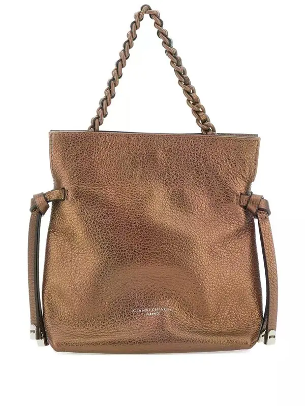 GIANNI CHIARINI Metallic Shoulder Bag With Chain Handle