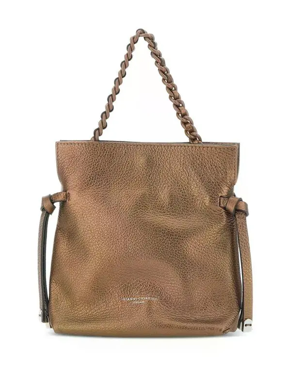GIANNI CHIARINI Metallic Shoulder Bag With Chain Handle
