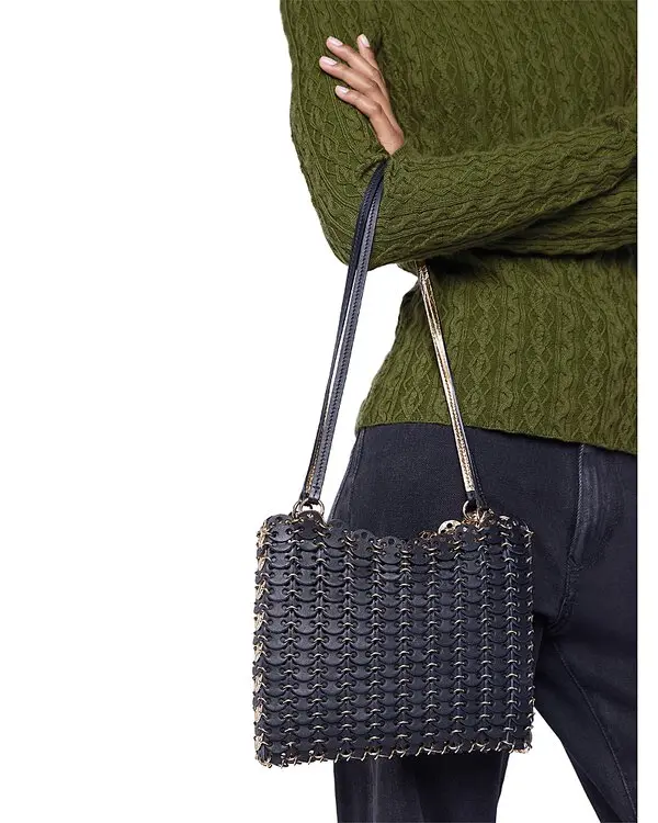 Rabanne Leather Link Shoulder Bag - Black Multi