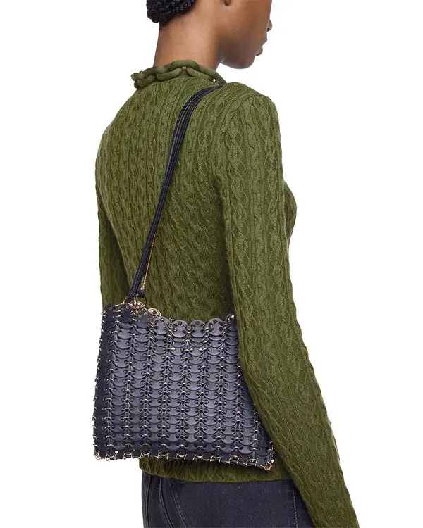 Rabanne Leather Link Shoulder Bag - Black Multi