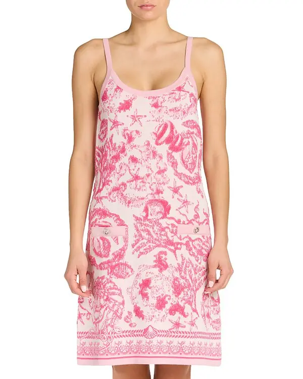 Versace Underwater Barocco Slip Dress - Eggshell+d