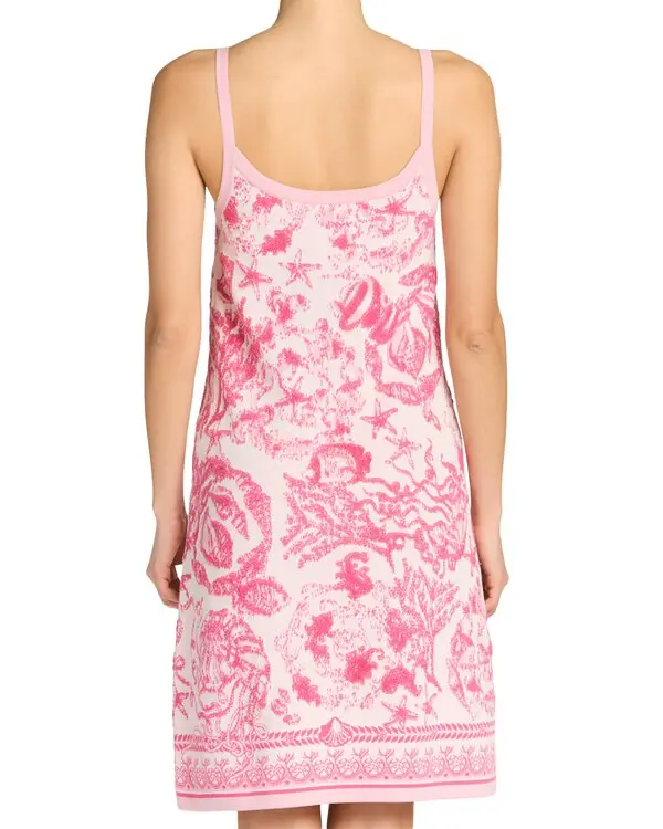 Versace Underwater Barocco Slip Dress - Eggshell+d