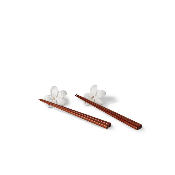 LLADRO Lilium Chopsticks Set - White
