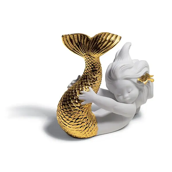 LLADRO Playing At Sea, Golden Re-deco - Multi