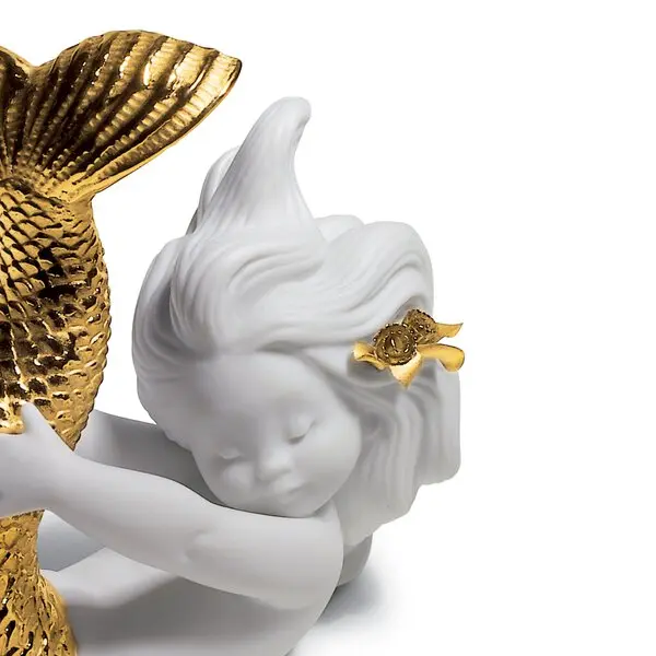 LLADRO Playing At Sea, Golden Re-deco
