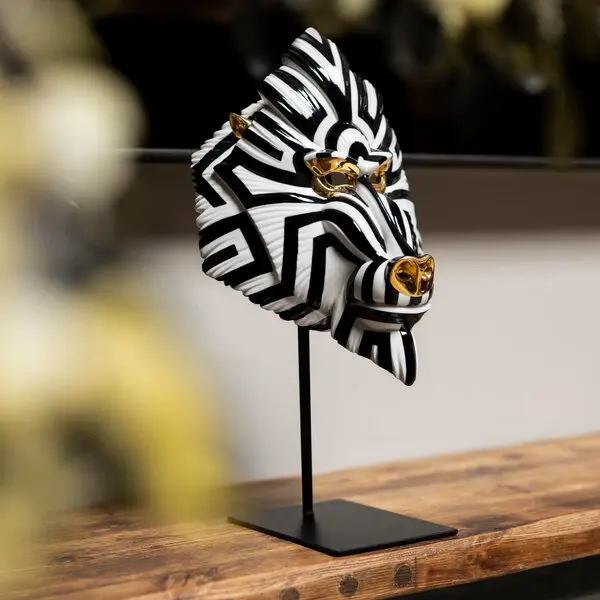 LLADRO Mandrill Mask, Black-gold