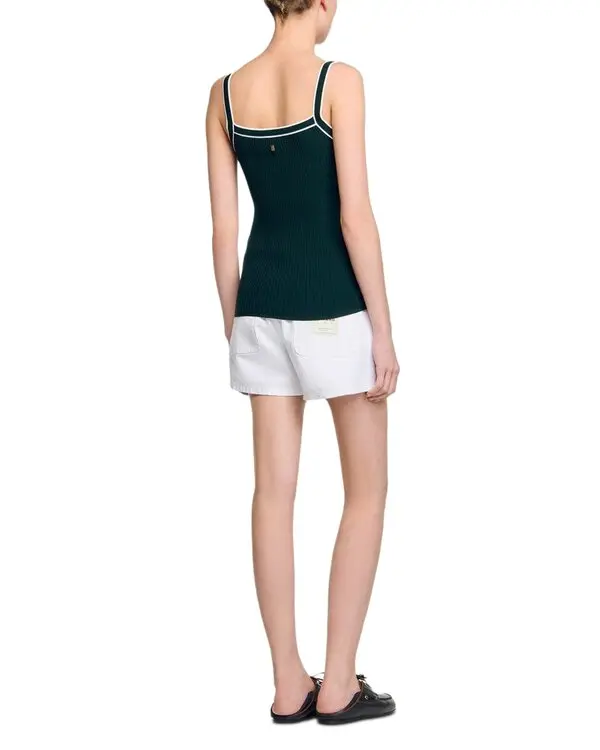 Sandro Two Tone Knit Tank