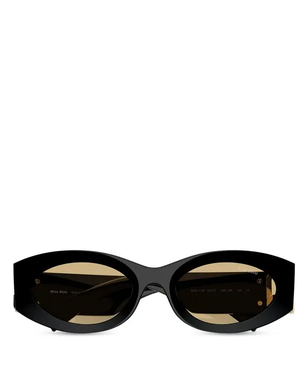 Miu Miu Oval Sunglasses, 54mm