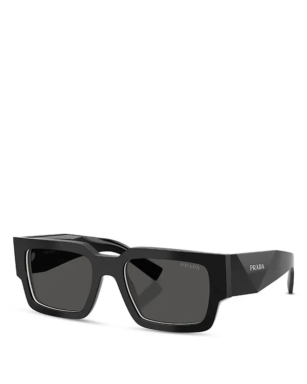 Prada Rectangle Sunglasses, 54mm - Dark Grey