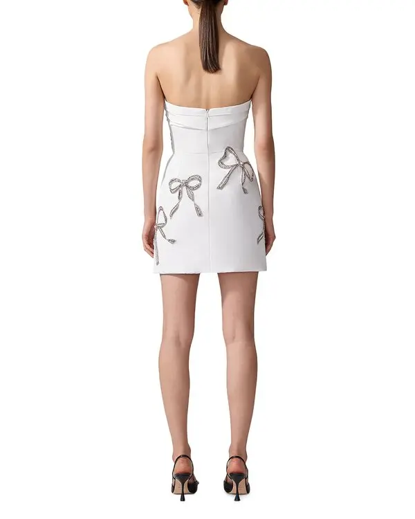 Carolina Herrera Silk Embellished Mini Dress