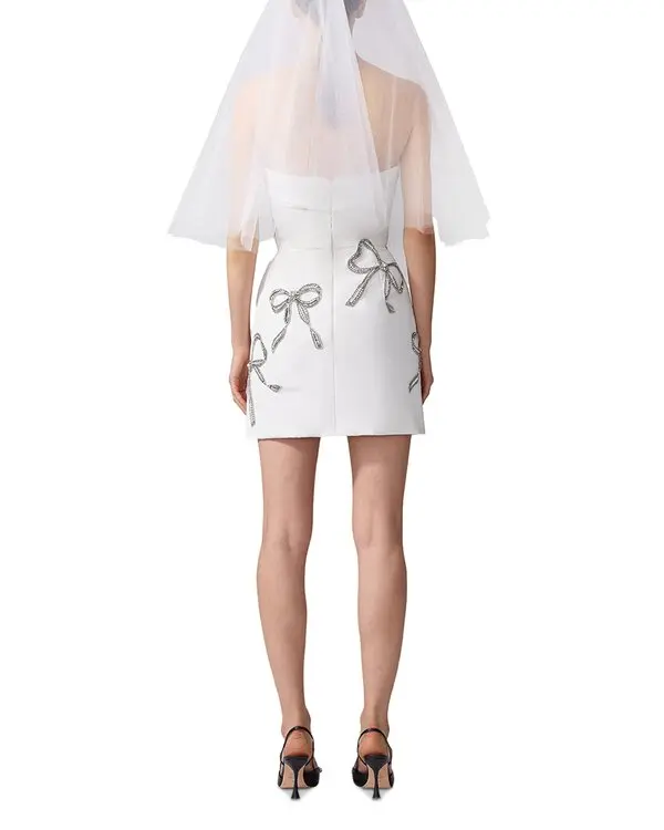 Carolina Herrera Silk Embellished Mini Dress