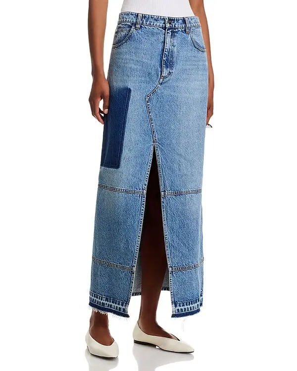 Co Name': Denim Maxi Skirt