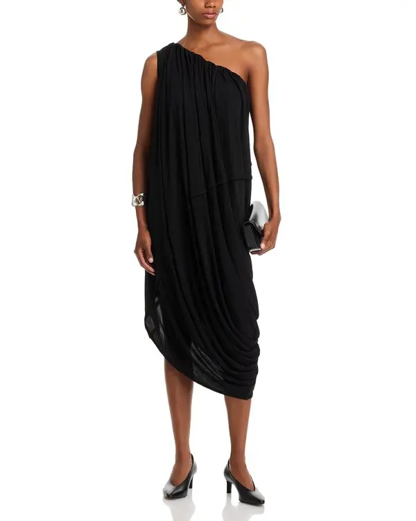 Co Jersey Draped Midi Dress