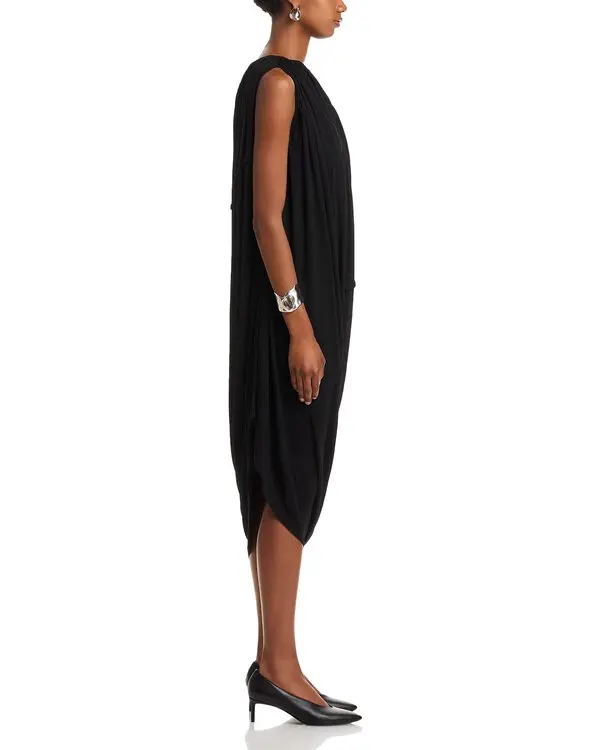 Co Jersey Draped Midi Dress