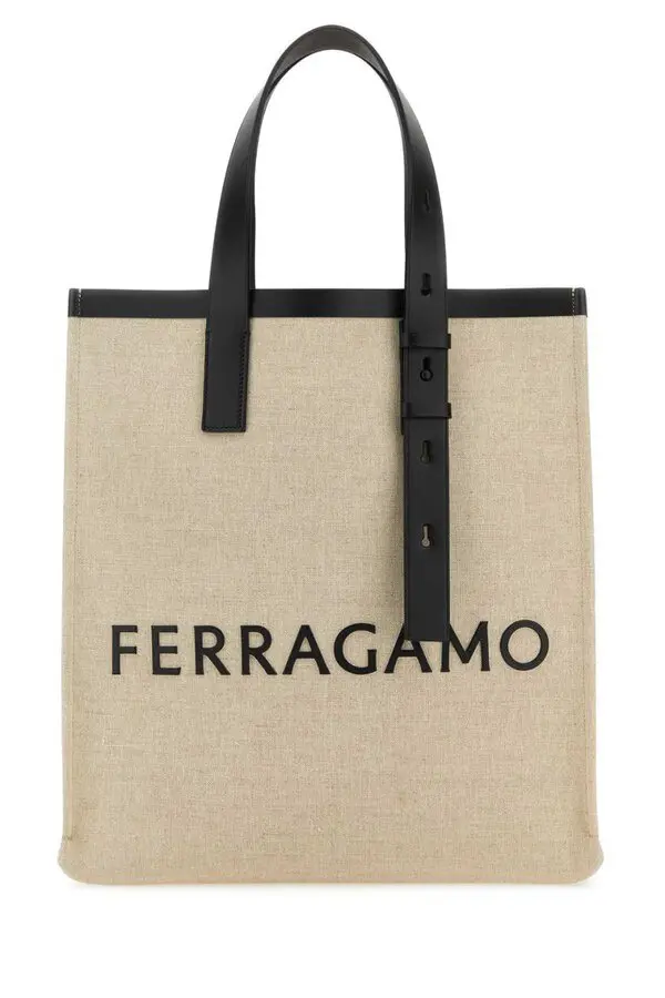 FERRAGAMO Shopping Bag - Beige O Tan