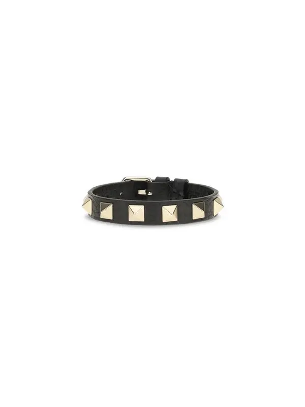 Valentino Garavani Rockstud Leather Bracelet - Black