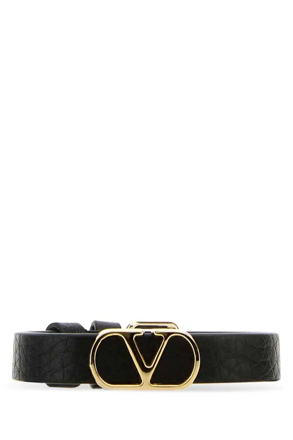 Valentino Garavani Studded Leather Bracelet - Black