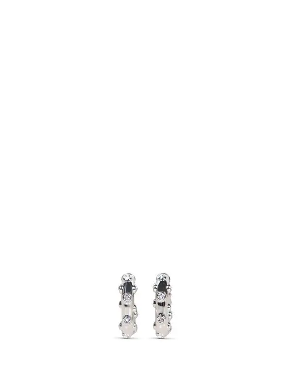 Rabanne Crystal Link Earrings - Grey