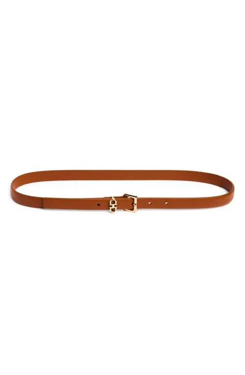 FERRAGAMO Gancio Keeper Leather Belt - New Cognac