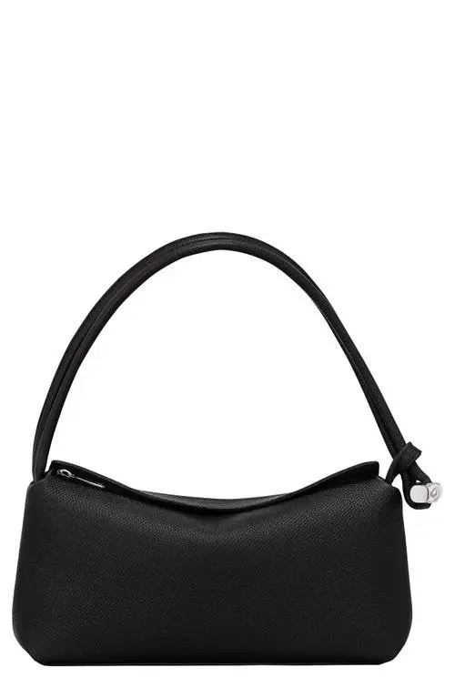 Longchamp Le Roseau East/west Leather Shoulder Bag - Black