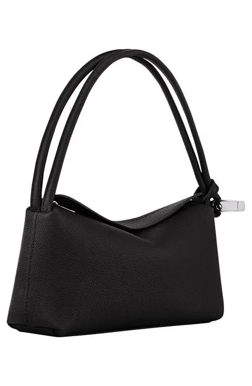 Longchamp Le Roseau East/west Leather Shoulder Bag - Black