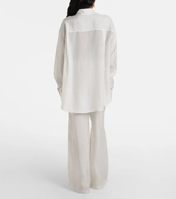 THE FRANKIE SHOP Peri Striped Shirt - White