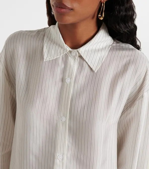 THE FRANKIE SHOP Peri Striped Shirt - White
