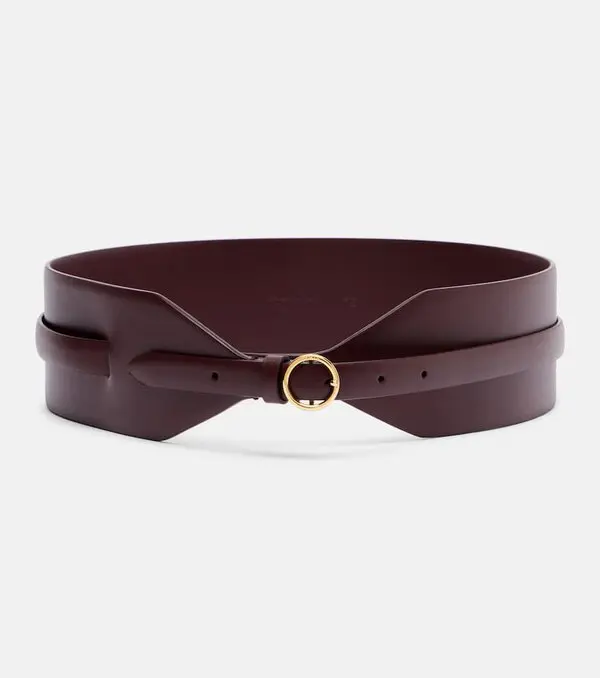 Alaïa Leather Waist Belt - Burgundy